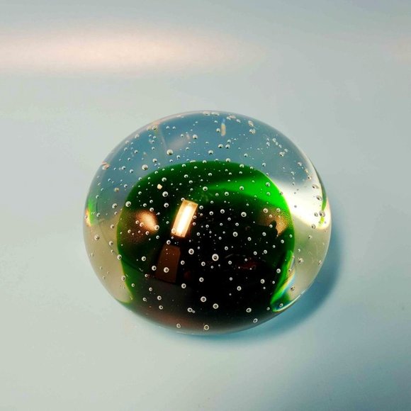 Source Unknown | Art | Art Glass Round Flat Bullicante Paperweight ...